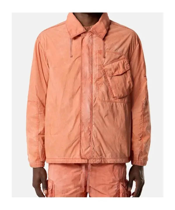 Stone Island Comfort-fit Zip-up Overshirt With Packable Hood