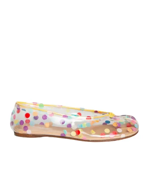 MAISON MARGIELA Confetti Print Tabi Ballet Flats - Nude