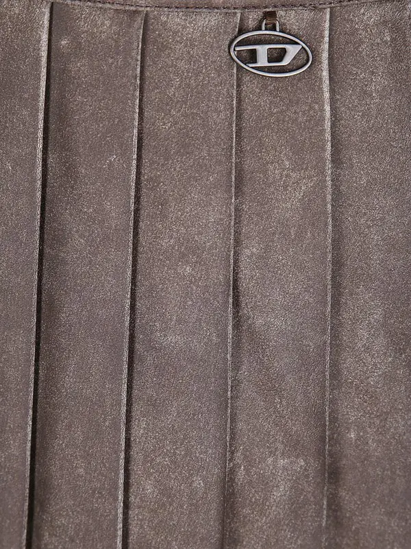 DIESEL® Pleated Midi Skirt - Brown