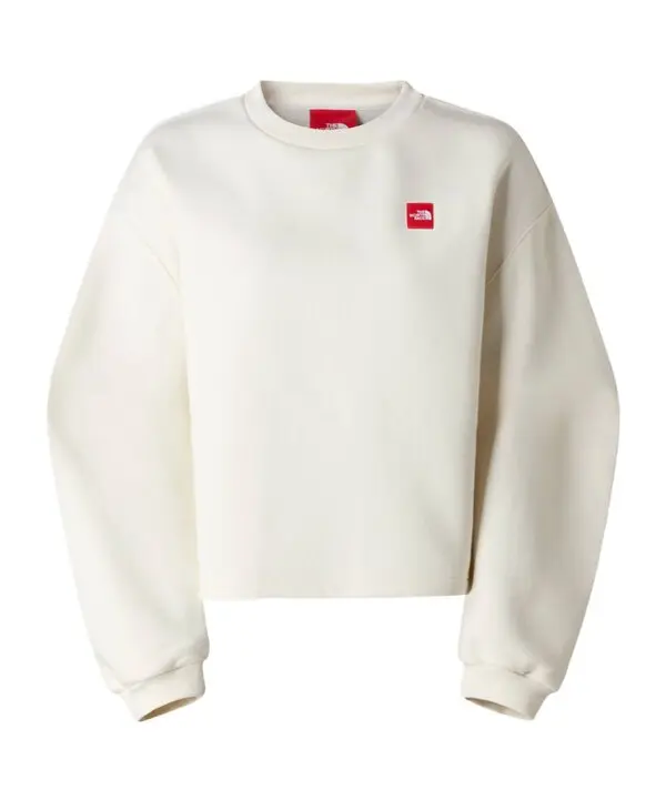 The North Face Red Box Cropped Sweatshirt - White Dune