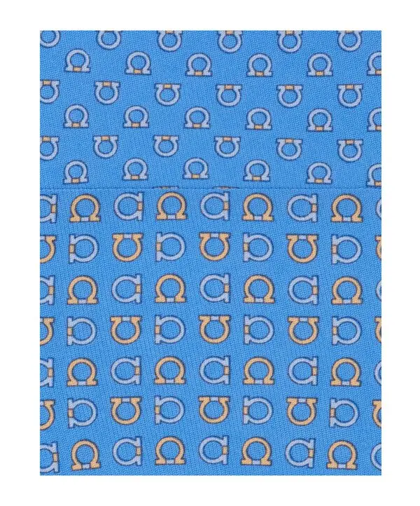 FERRAGAMO Gancini Print Silk Tie