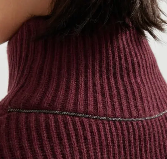 Brunello Cucinelli Ribbed Turtleneck Mini Dress