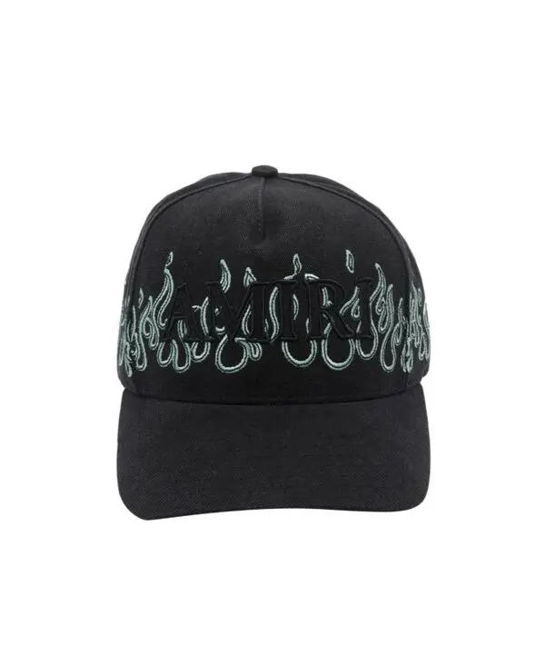 Amiri Flame-embroidered Logo-patch Baseball Cap - Black