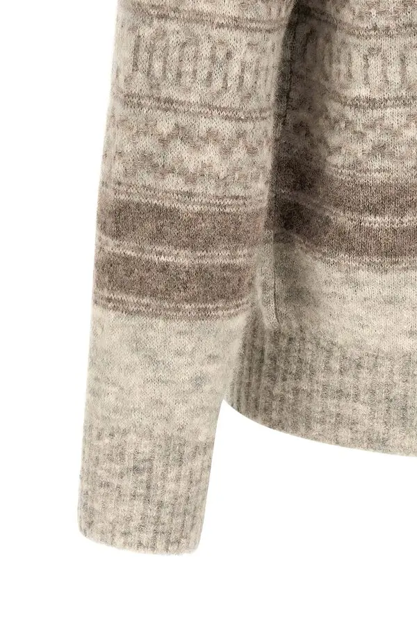 Brunello Cucinelli Nordic Jacquard Zip Cardigan