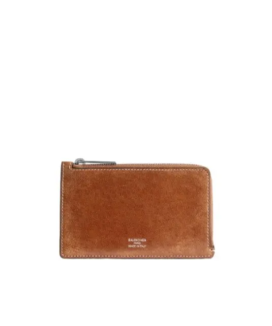 Balenciaga Envelope Long Coin And Card Holder In Cowboy - Tan