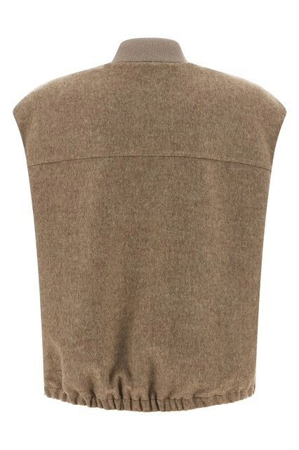 Brunello Cucinelli Zip-up Cap Sleeve Gilet