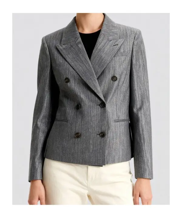 Brunello Cucinelli Monile Detailed Double-breasted Blazer