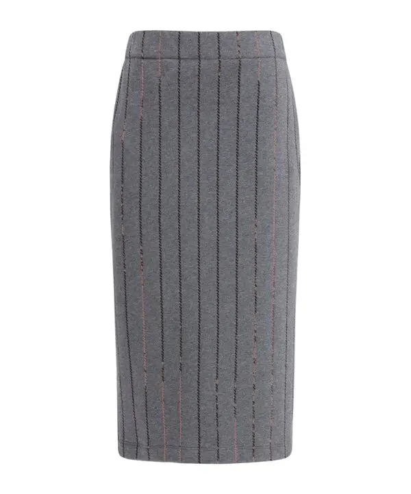 Brunello Cucinelli Sequined Embellished Midi Skirt - Bronze Gray