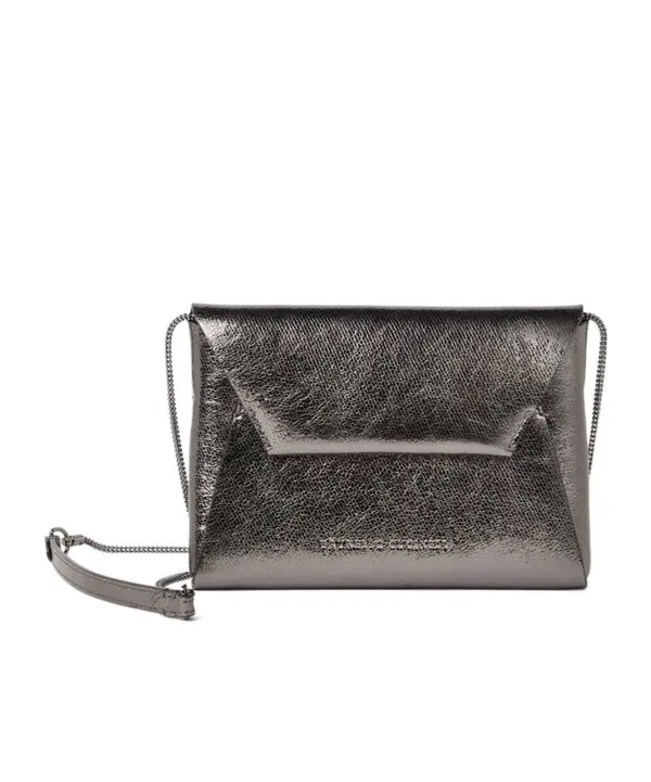 Brunello Cucinelli Metallic Flap Clutch Bag