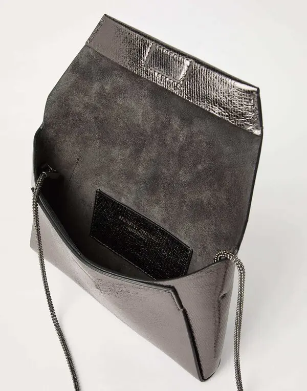 Brunello Cucinelli Metallic Flap Clutch Bag