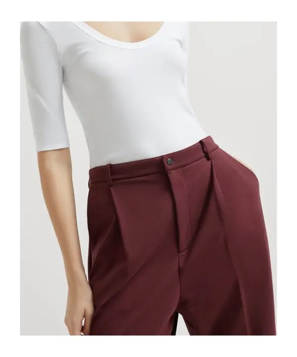 Brunello Cucinelli Pleat Cropped Pants