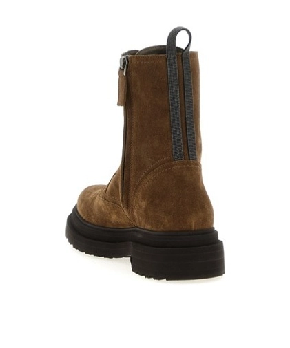 Brunello Cucinelli Round Toe Ankle Boots