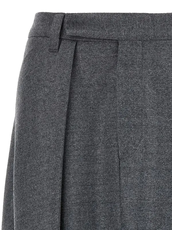 Brunello Cucinelli Asymmetrical Hem Midi Skirt