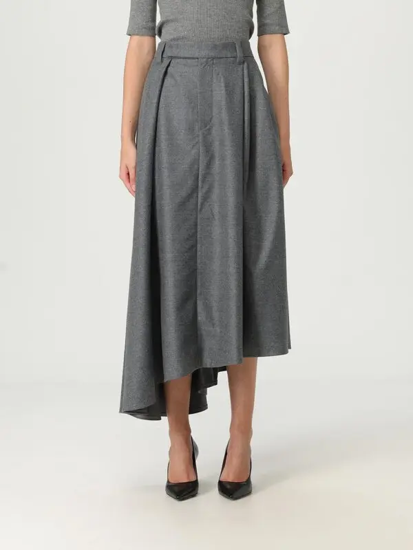 Brunello Cucinelli Asymmetrical Hem Midi Skirt