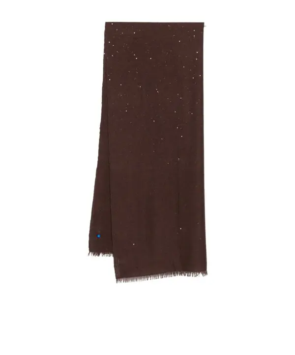 Brunello Cucinelli Diamond-yarn Sequinned Scarf - Red