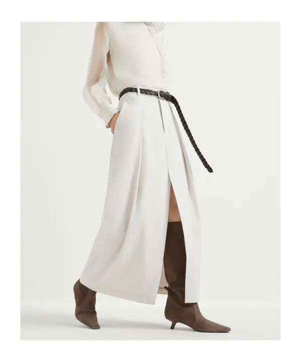 Brunello Cucinelli Curved Sartorial Skirt