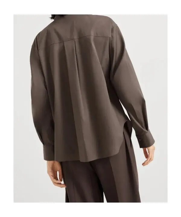 Brunello Cucinelli Long Sleeve Shirt With Peak Collar