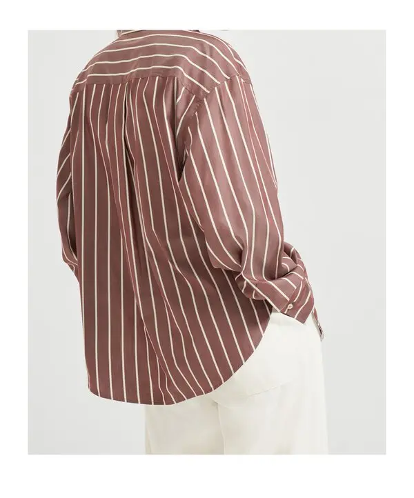 Brunello Cucinelli Striped Poplin Shirt
