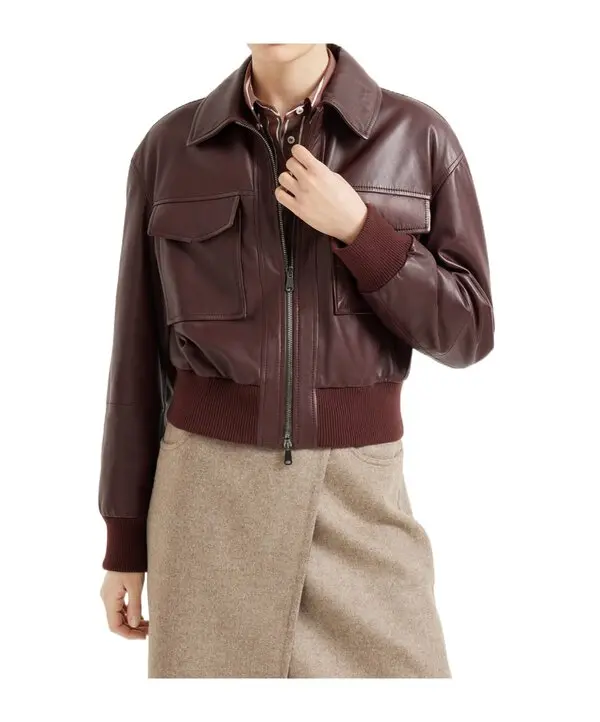 Brunello Cucinelli Monili Detail Bomber Jacket