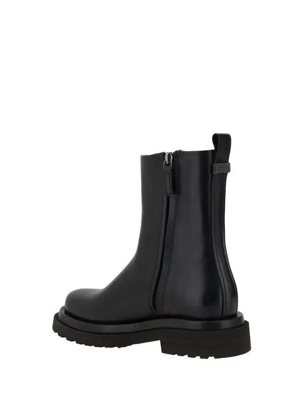 Brunello Cucinelli Zip-detail Block-heel Boots