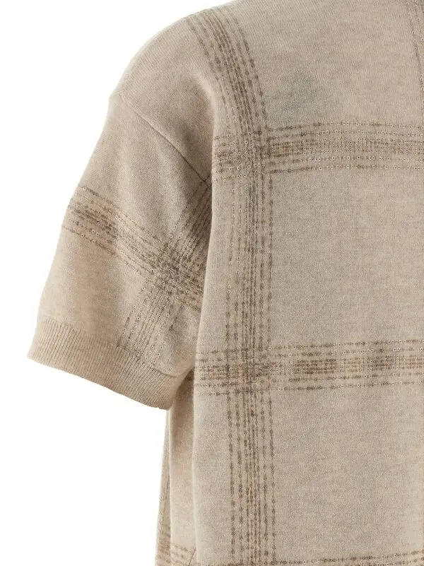 Brunello Cucinelli High Neck Knitted Mini Dress