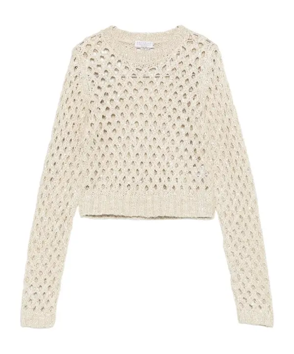 Brunello Cucinelli Open-knit Sequin Embellishment Sweater