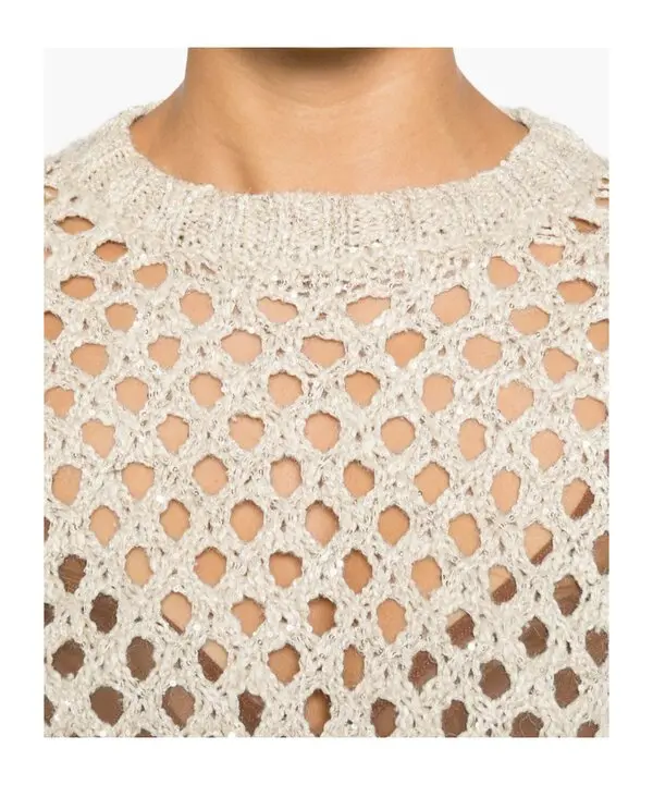 Brunello Cucinelli Open-knit Sequin Embellishment Sweater
