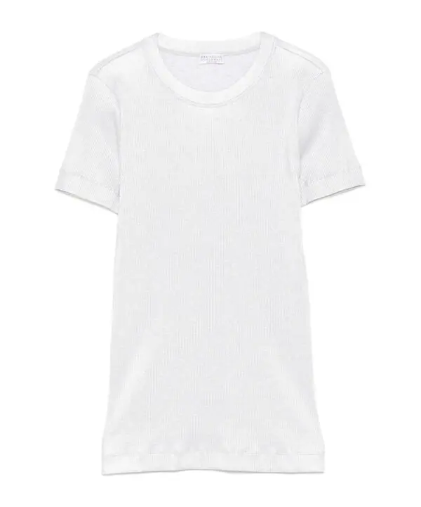 Brunello Cucinelli Ribbed-knit Top - White