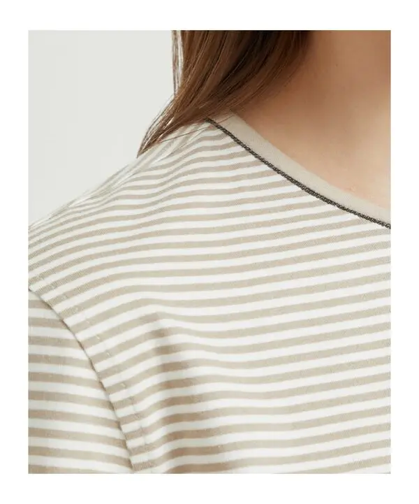 Brunello Cucinelli Striped Crewneck T-shirt
