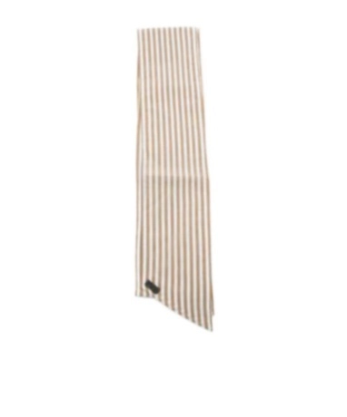 Brunello Cucinelli Striped Scarf - White And Beige