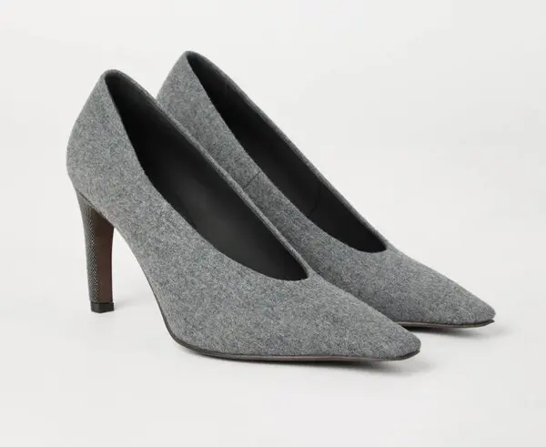 Brunello Cucinelli 85mm Flannel Pumps