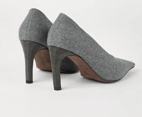 Brunello Cucinelli 85mm Flannel Pumps