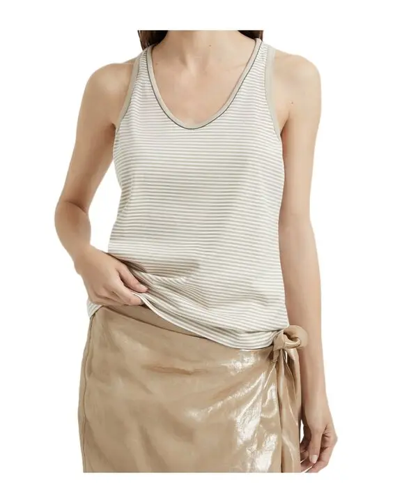 Brunello Cucinelli Striped Tank Top