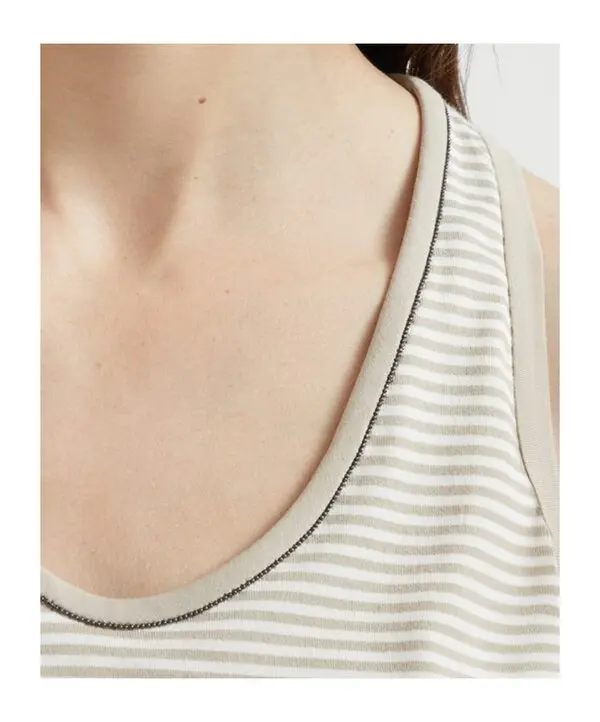 Brunello Cucinelli Striped Tank Top
