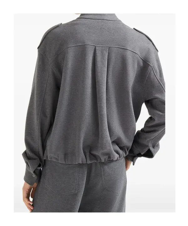 Brunello Cucinelli Flap-pocket Drawstring Bomber Jacket