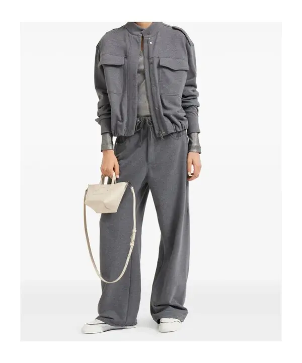Brunello Cucinelli Flap-pocket Drawstring Bomber Jacket