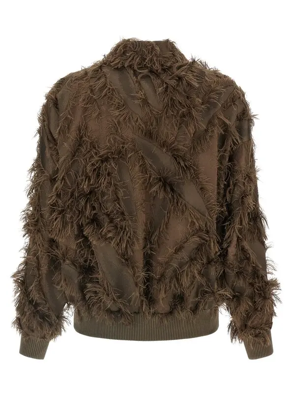 Brunello Cucinelli Monili Embroidered Zip-up Jacket
