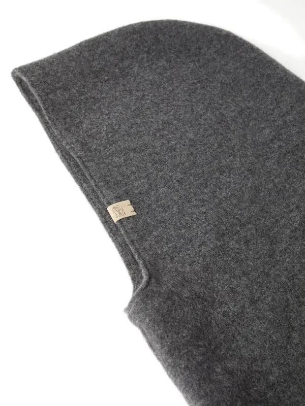 Brunello Cucinelli Logo Patch Flannel Balaclava