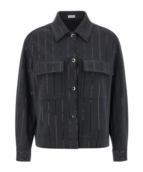 Brunello Cucinelli Sequin Embellished Shirt - Black