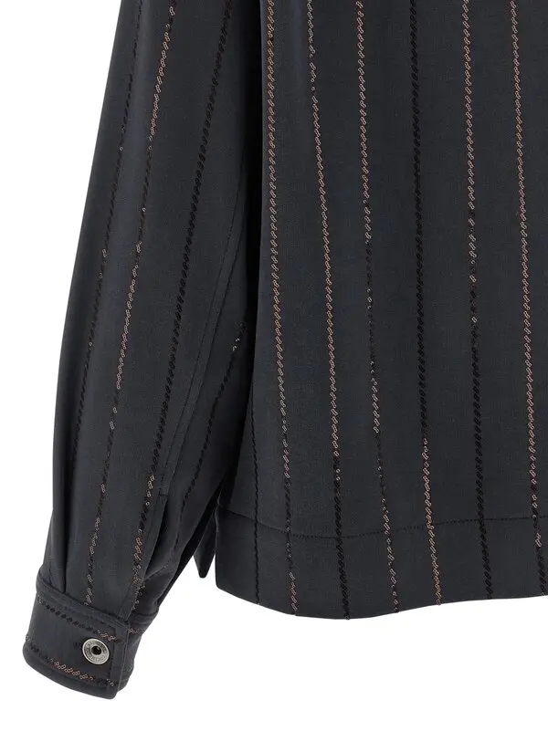 Brunello Cucinelli Sequin Embellished Shirt