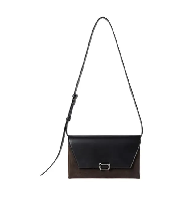 Brunello Cucinelli Sartorial Foldover Top Shoulder Bag