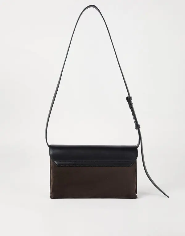 Brunello Cucinelli Sartorial Foldover Top Shoulder Bag