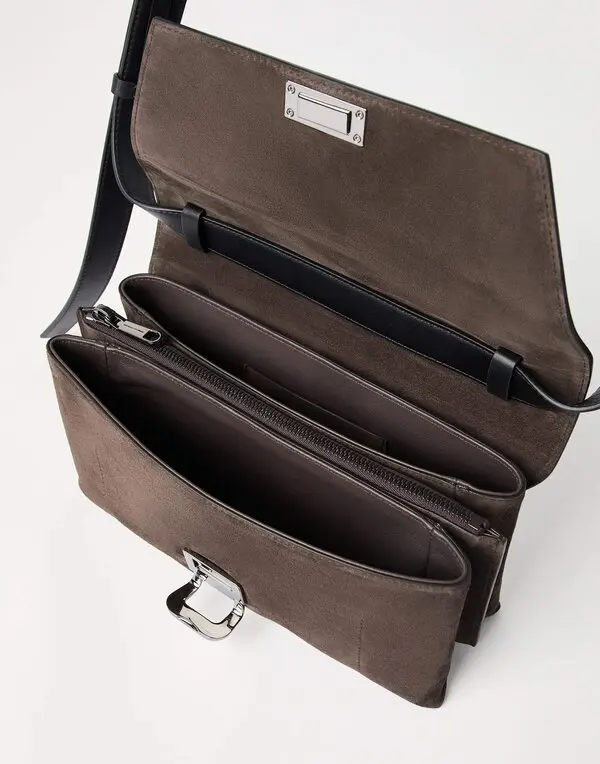 Brunello Cucinelli Sartorial Foldover Top Shoulder Bag