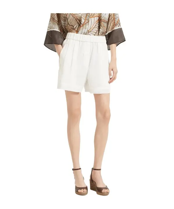 Brunello Cucinelli Elastic Waist Baggy Shorts - Nude