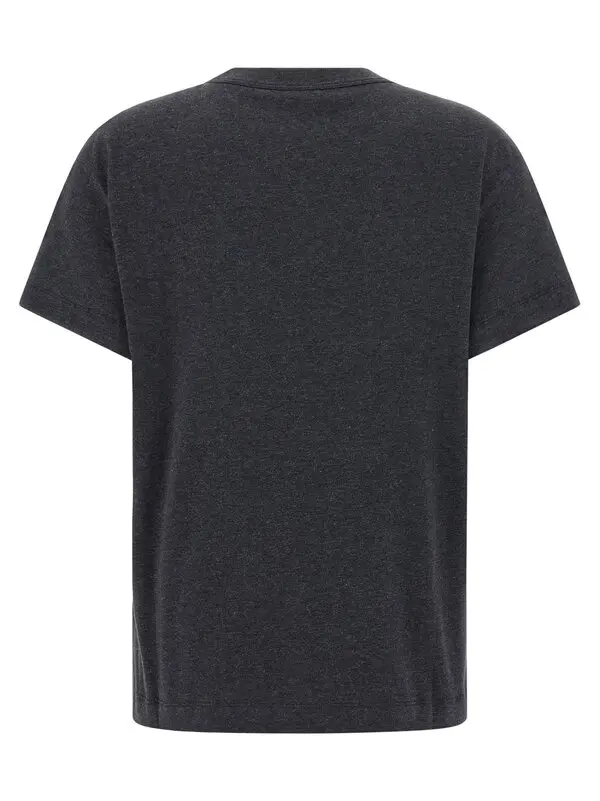 Brunello Cucinelli Dazzling Chalk Stripe Embroidered T-shirt