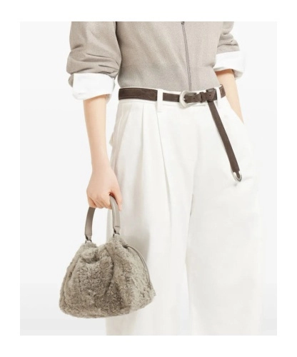 Brunello Cucinelli Drawstring Top Handle Bag