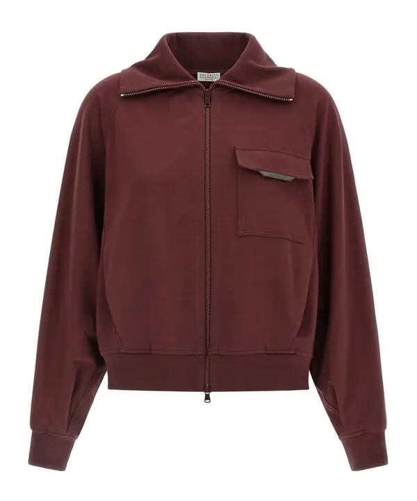 Brunello Cucinelli Zip-up Long Sleeved Sweatshirt