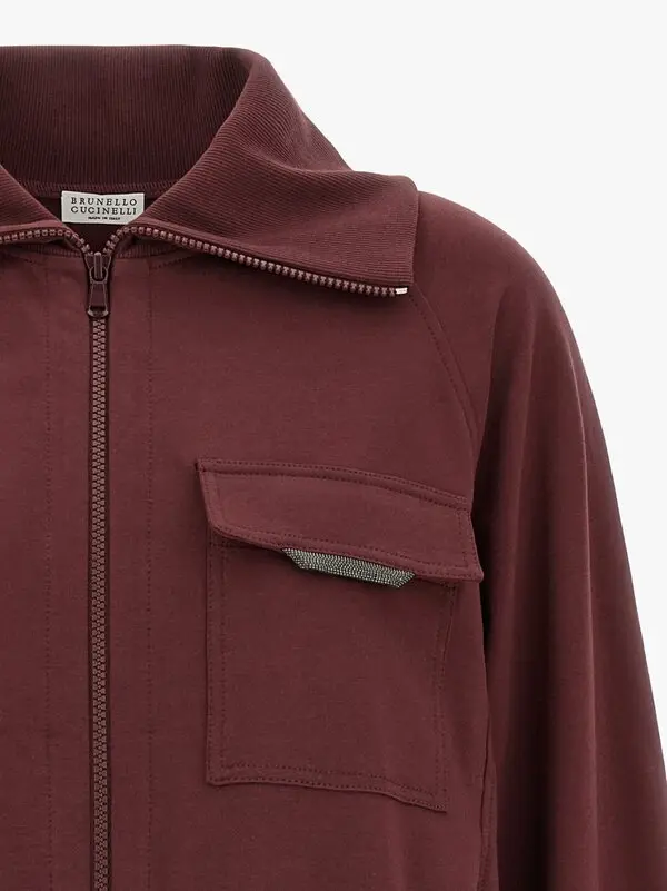Brunello Cucinelli Zip-up Long Sleeved Sweatshirt