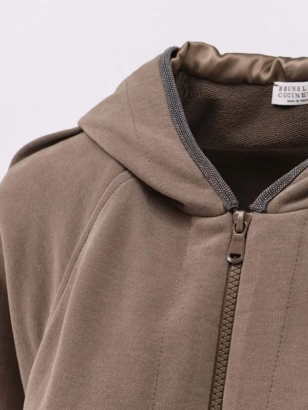 Brunello Cucinelli Hooded Pocket Cotton Hoodie