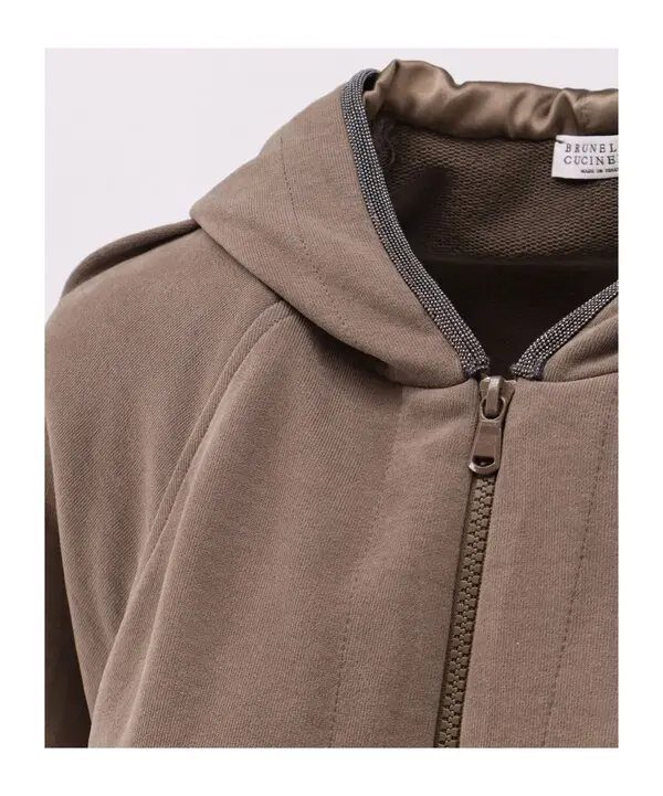 Brunello Cucinelli Hooded Cotton Zip-up Hoodie